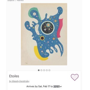 Wassily Kandinsky C.1938 Etoiles Stars Constellations Signed Original ...