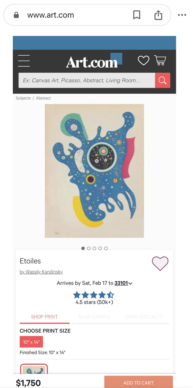 Wassily Kandinsky C.1938 Etoiles Stars Constellations Signed Original ...