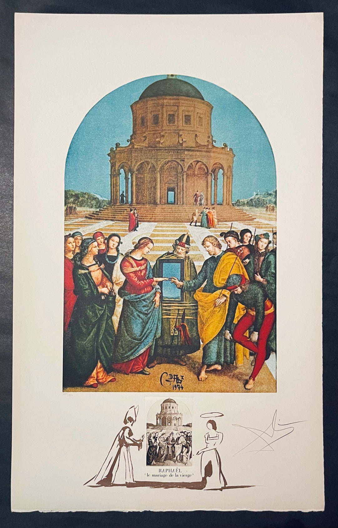 Salvador Dali - Raphael Marriage De La Vierge Original Hand Signed ...