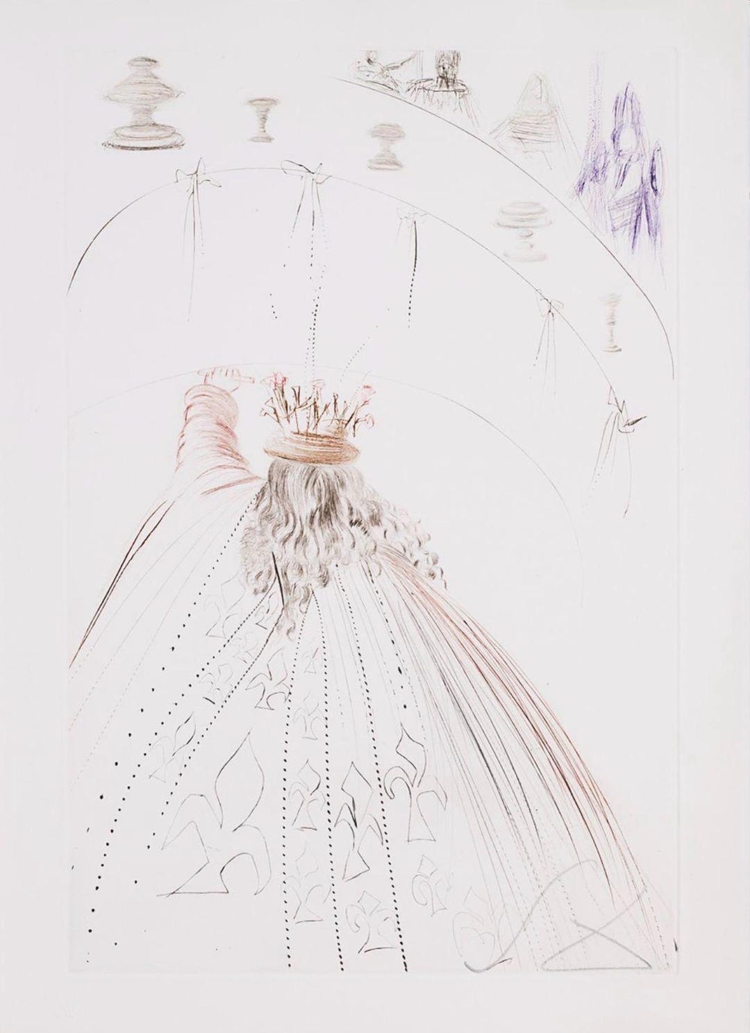 Salvador Dali C.1970 Knights of King Arthur From Tristan Et Iseult ...