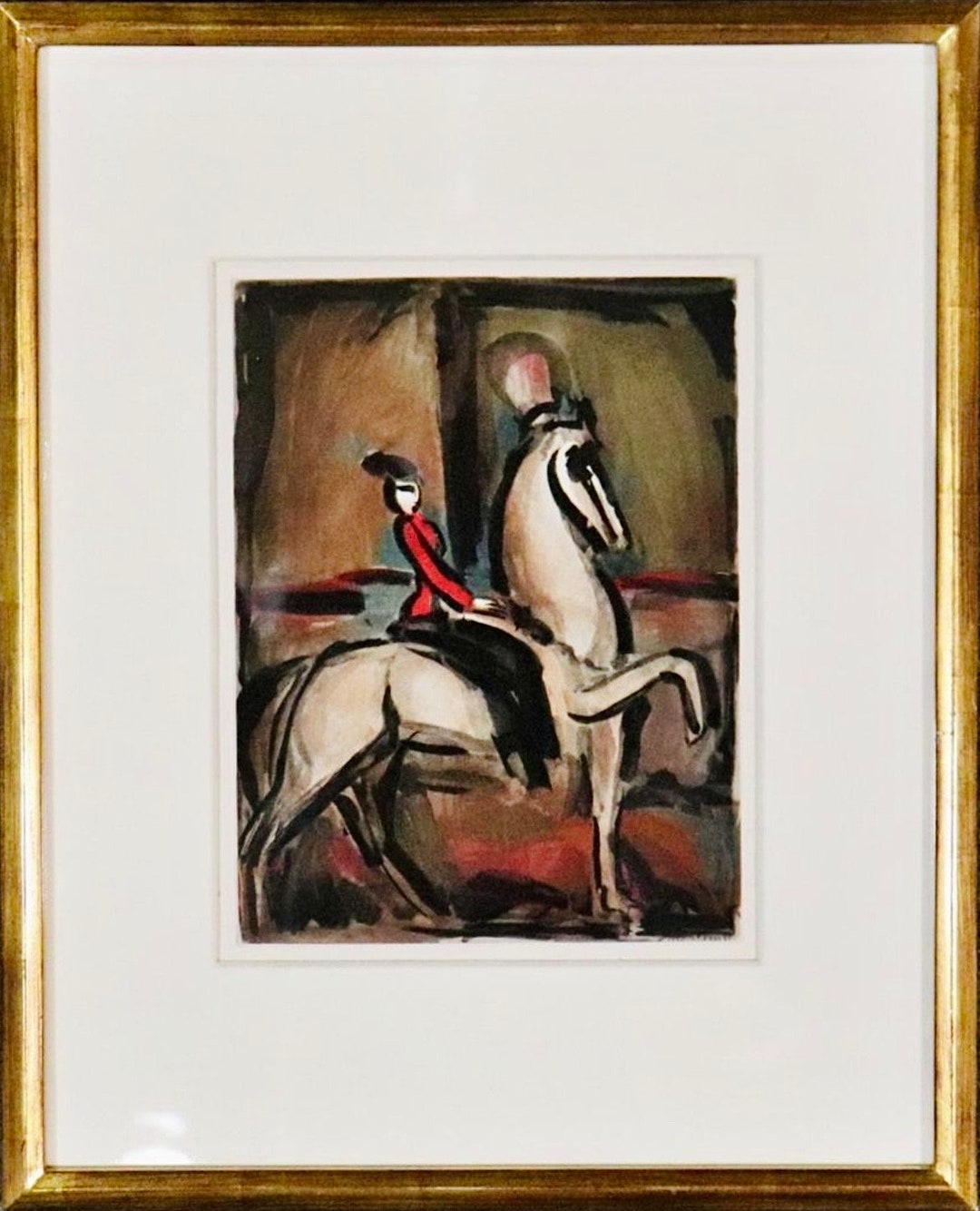 Georges Rouault C1930 Amazon Woman Horse Rider Framed Original Signed ...