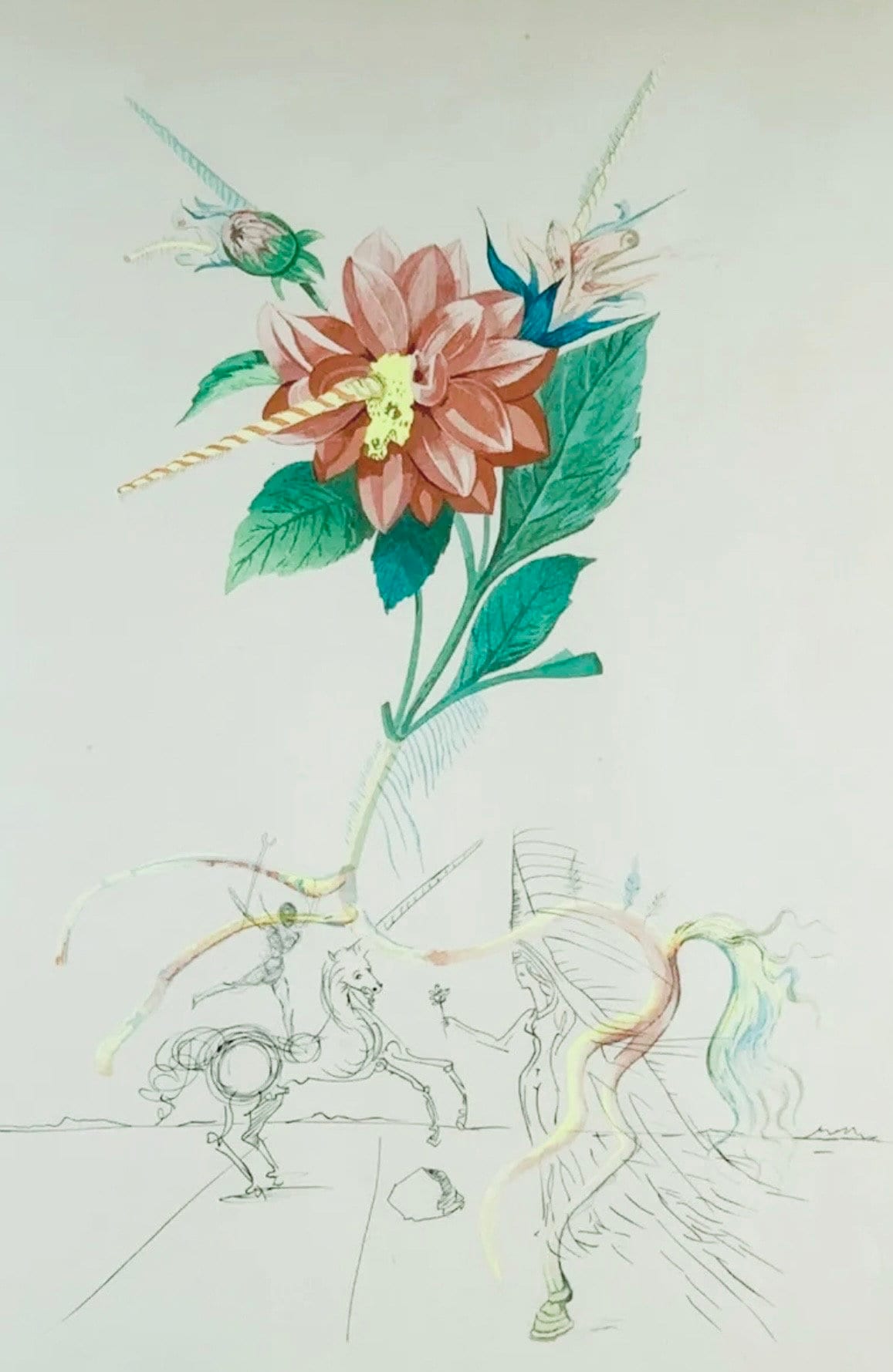 Salvador Dali 1968 Dahlia Unicornis Original Hand Signed Original ...