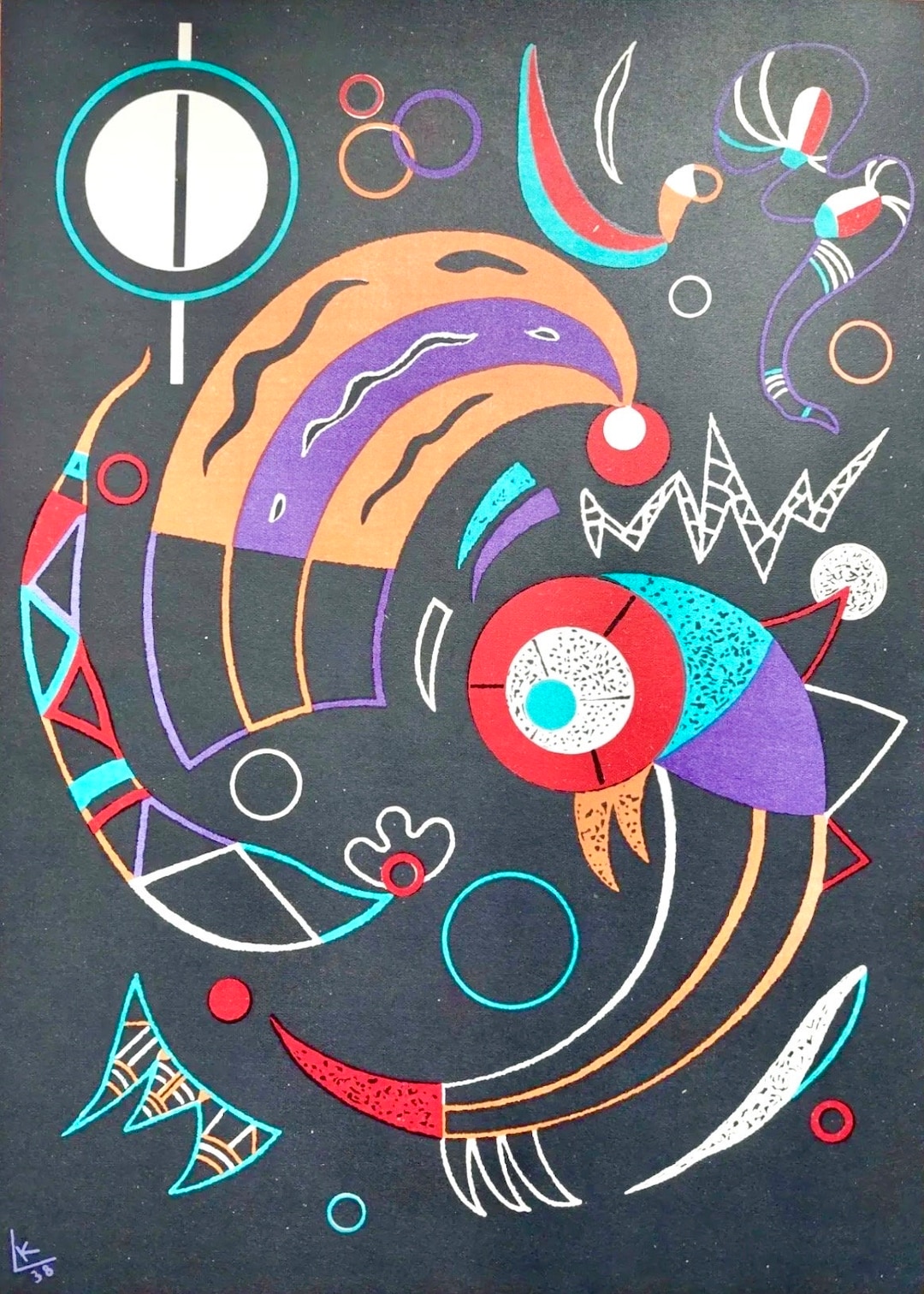 Wassily Kandinsky C.1938 Comets Stars Constellations Signed Original ...