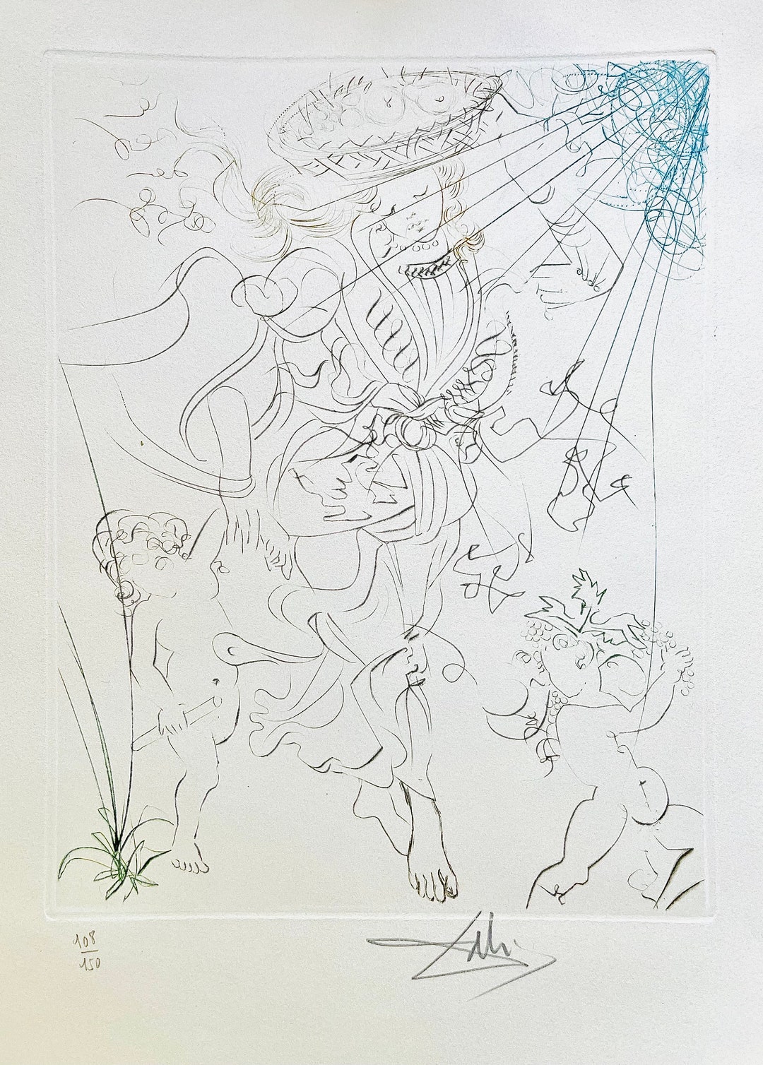 Salvador Dalí - Autumn - Rare Original 1970 Hand Signed Etching ...