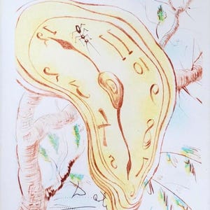 Salvador Dali C.1968 Melting Clock Soft Watch Original Signed Etching ...