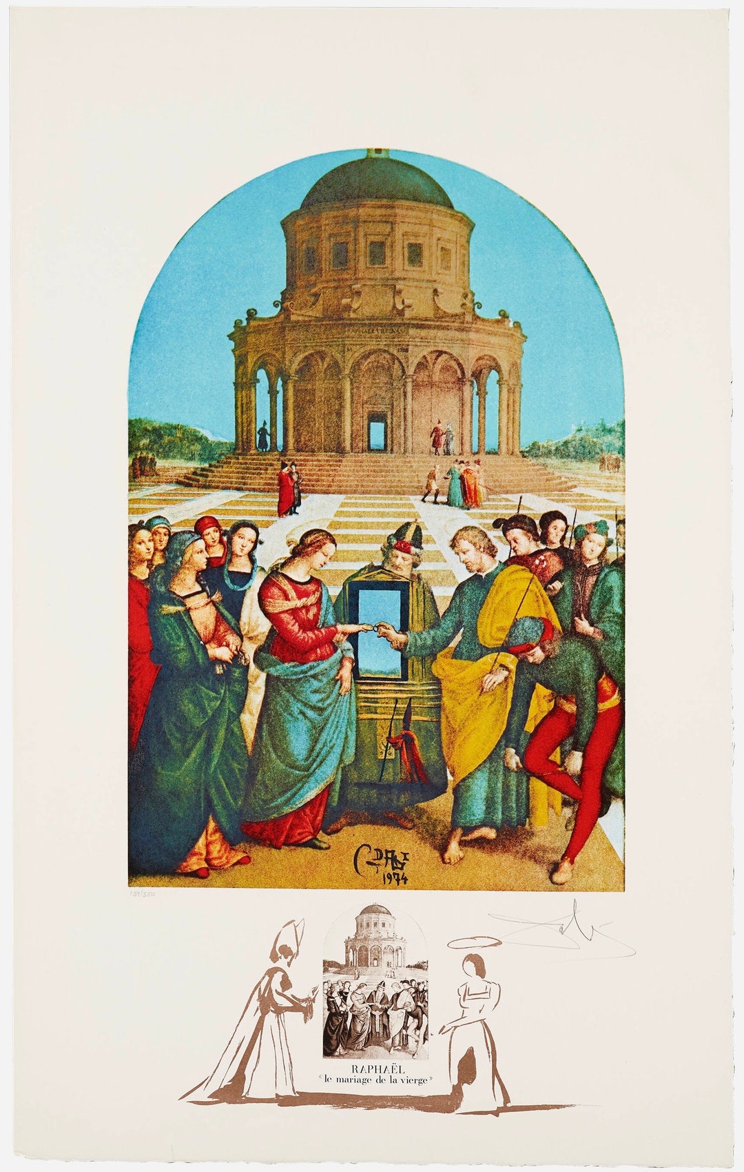 Salvador Dali Raphael Marriage De La Vierge Original Hand - Etsy UK