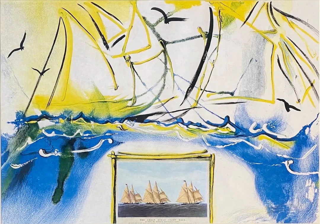 Salvador Dali 1971 American Yatching Scene Original Hand Signed Currier ...