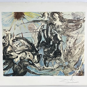 Salvador Dali C.1965 Triumph of the Sea Original Hand Signed Rare ...