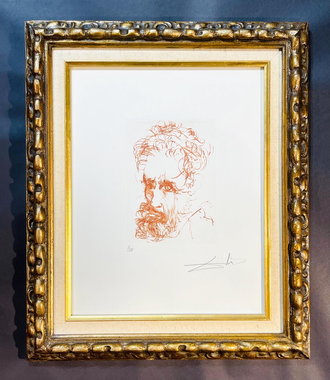 Salvador Dali C.1968 Michelangelo Original Hand Signed Etching ...