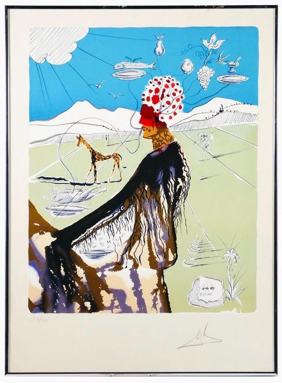 Salvador Dali C.1980 the Chef Original Hand Signed Lithograph Authentic ...