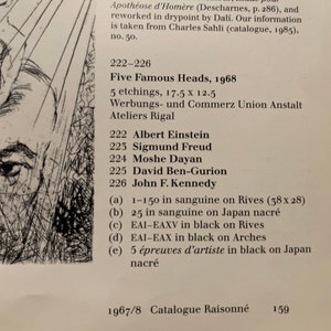 Salvador Dali Original Hand Signed Etching of Albert Einstein Portrait ...