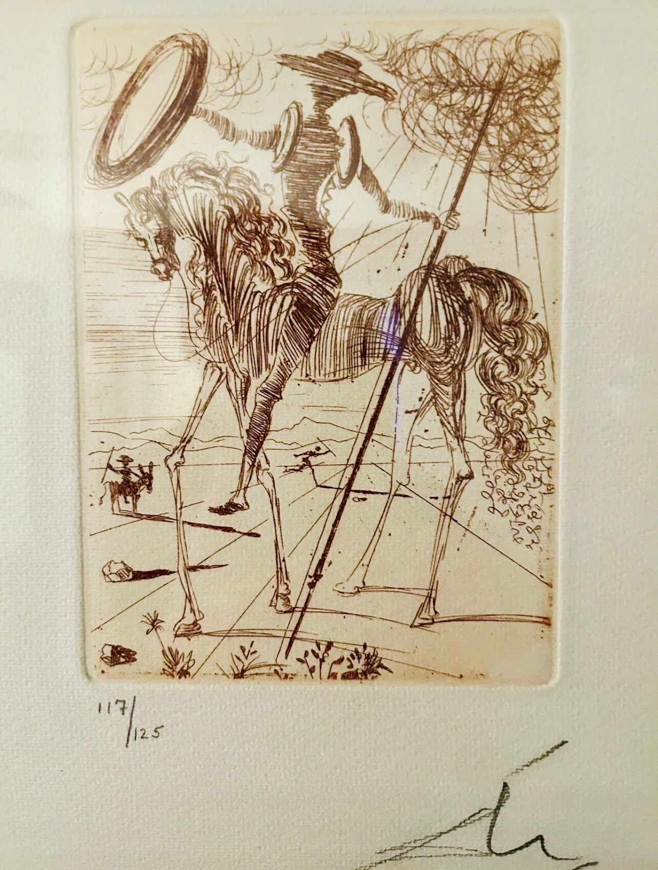 Salvador Dali 1965 Don Quixote Original Hand Signed Etching Authentic ...