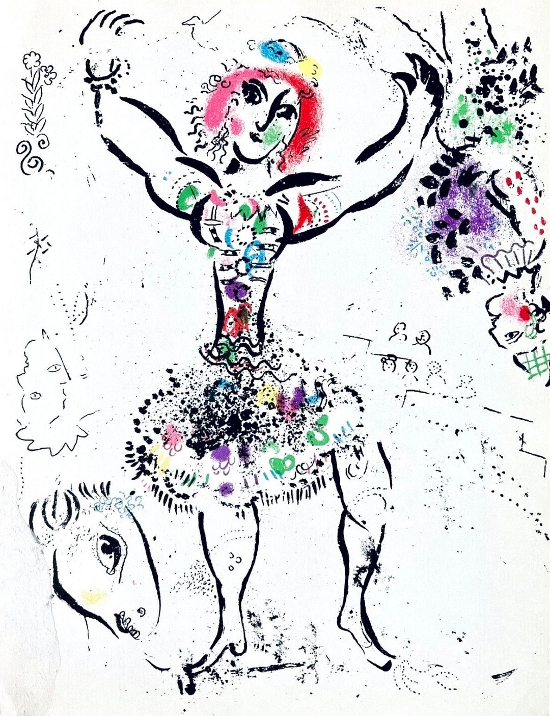 Marc Chagall C.1960 Woman Juggler Original Limited Edition Color ...