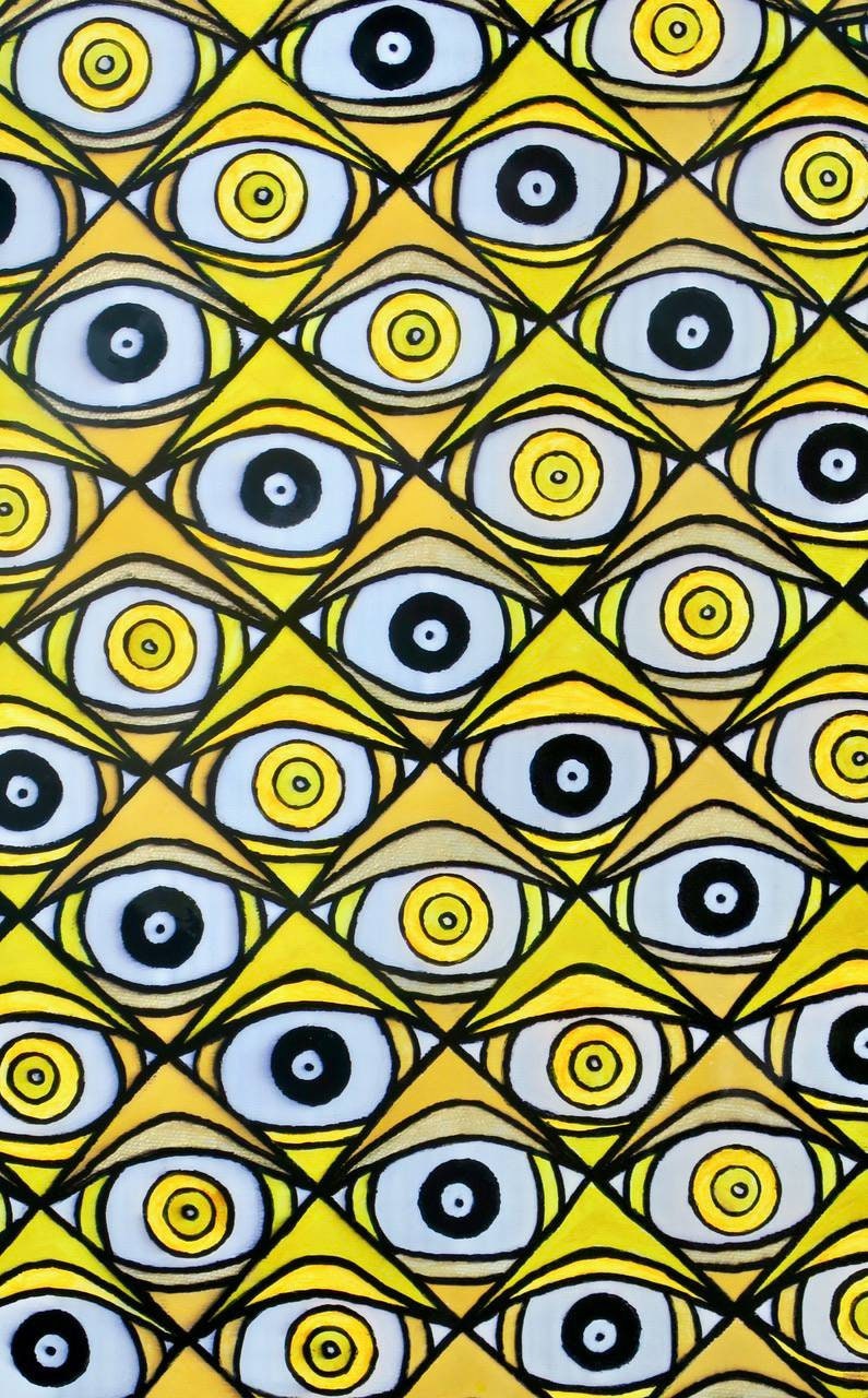 Escher's Pineapple Original Art Mixed Media Painting - Etsy
