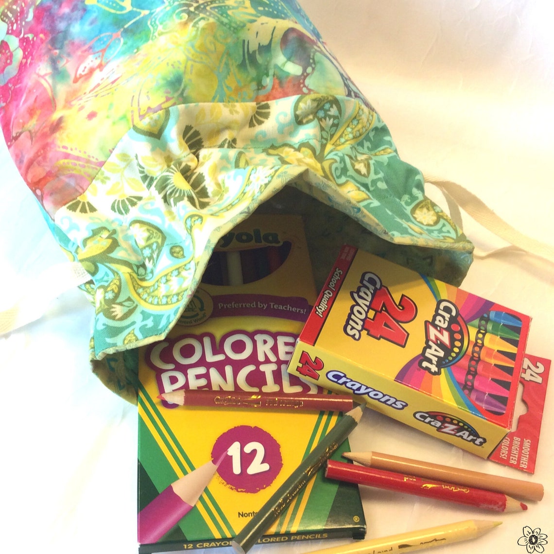 Drawstring Bag Country Chic Bag - Etsy