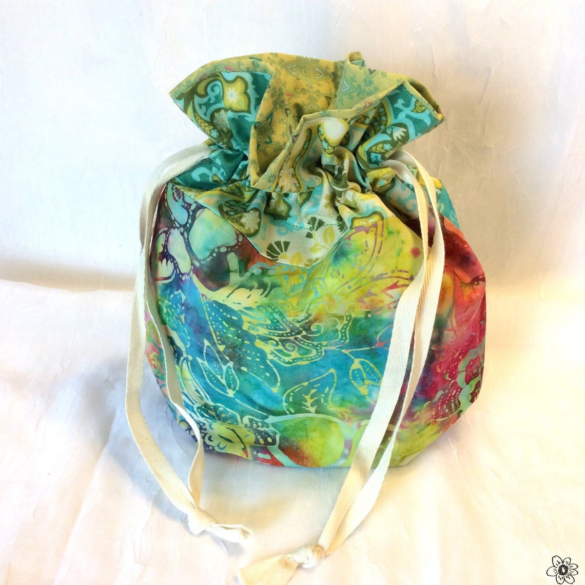 Drawstring Bag Country Chic Bag - Etsy