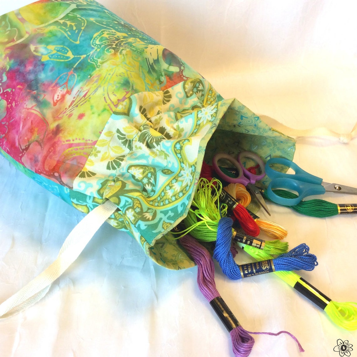 Drawstring Bag Country Chic Bag - Etsy