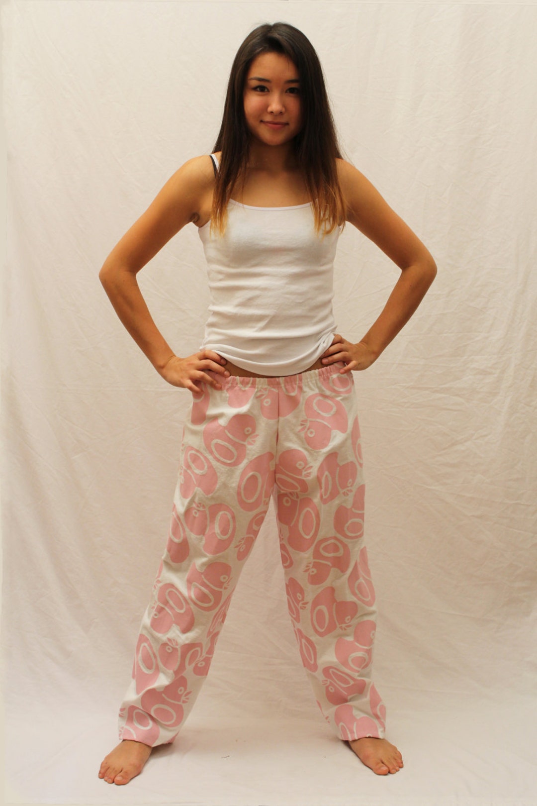 Rubber Duckie - Baby Pink - Winter Pyjama Pants - Etsy