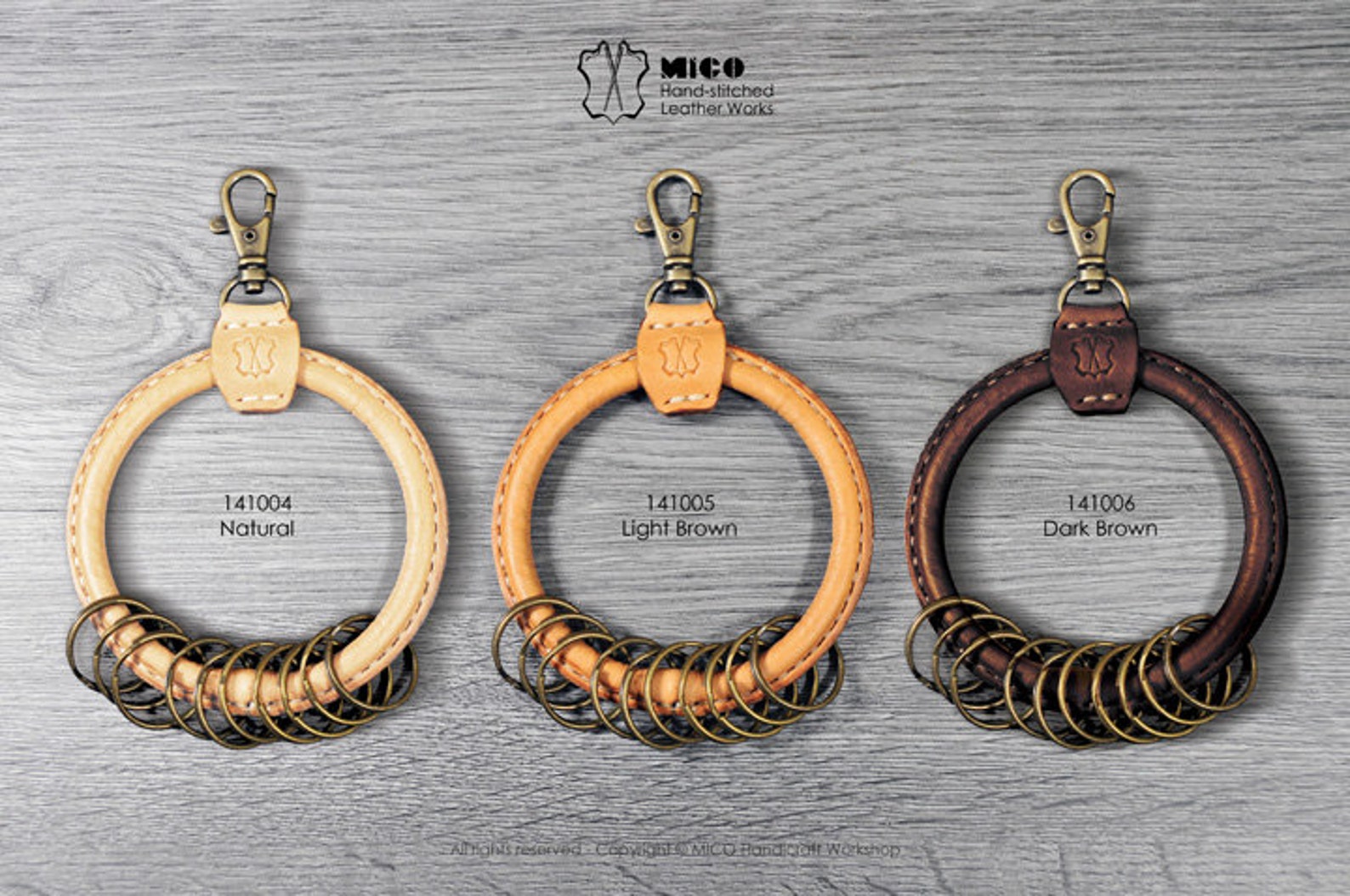 Big Circle Leather Key Ring Holder - Etsy