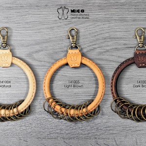 Big Circle Leather Key Ring Holder - Etsy