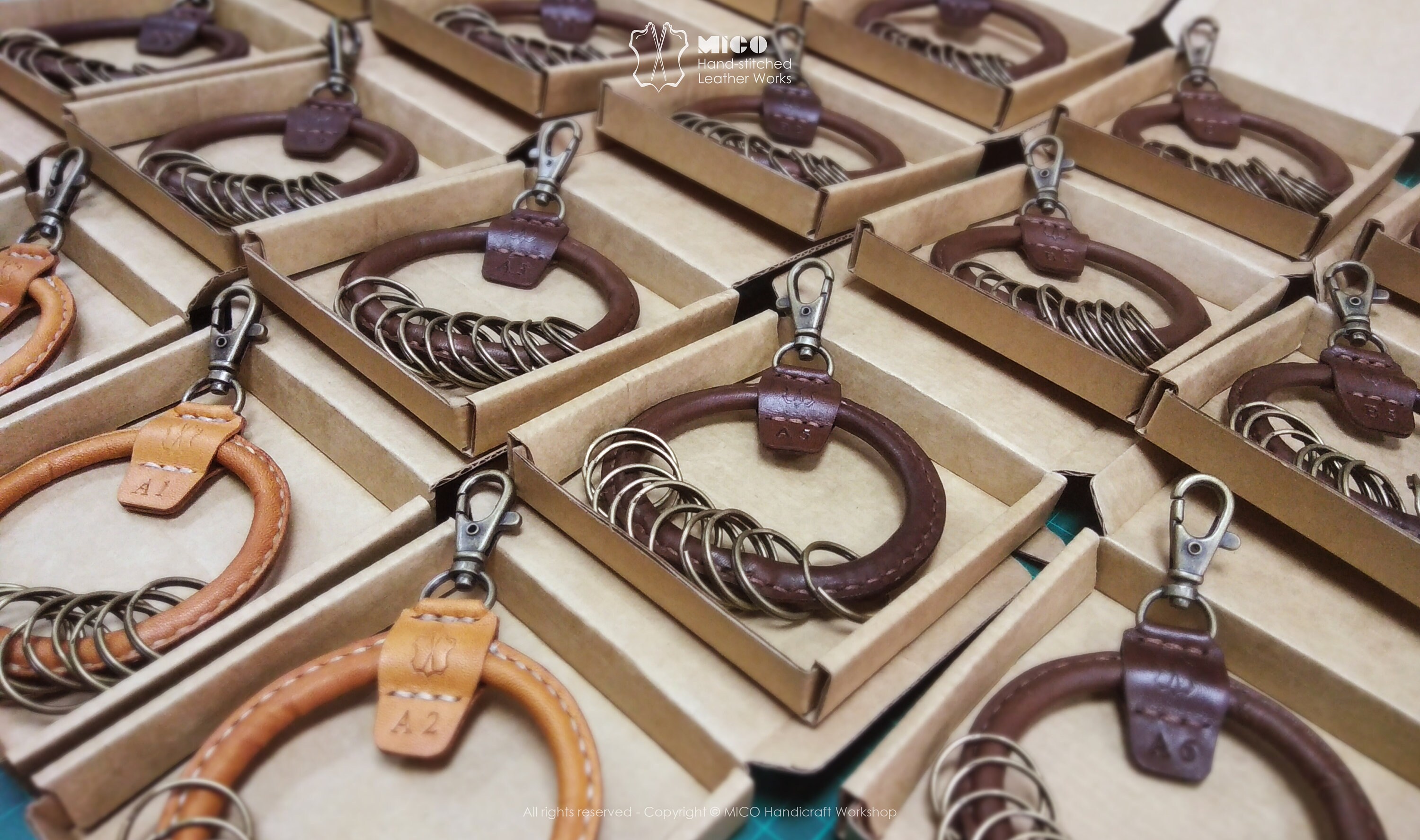 Big Circle Leather Key Ring Holder - Etsy