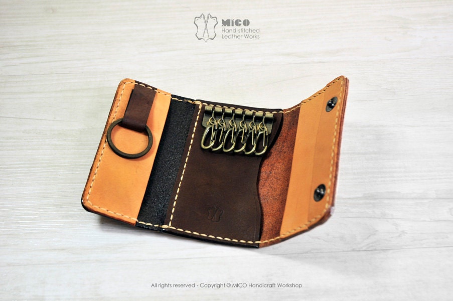 MICO Leather Key Case /key Holder - Etsy