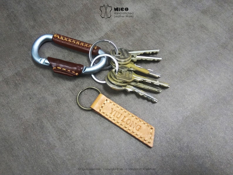 MICO Handmade Personalize Custom Made Leather Tag Key Ring - Etsy Hong Kong