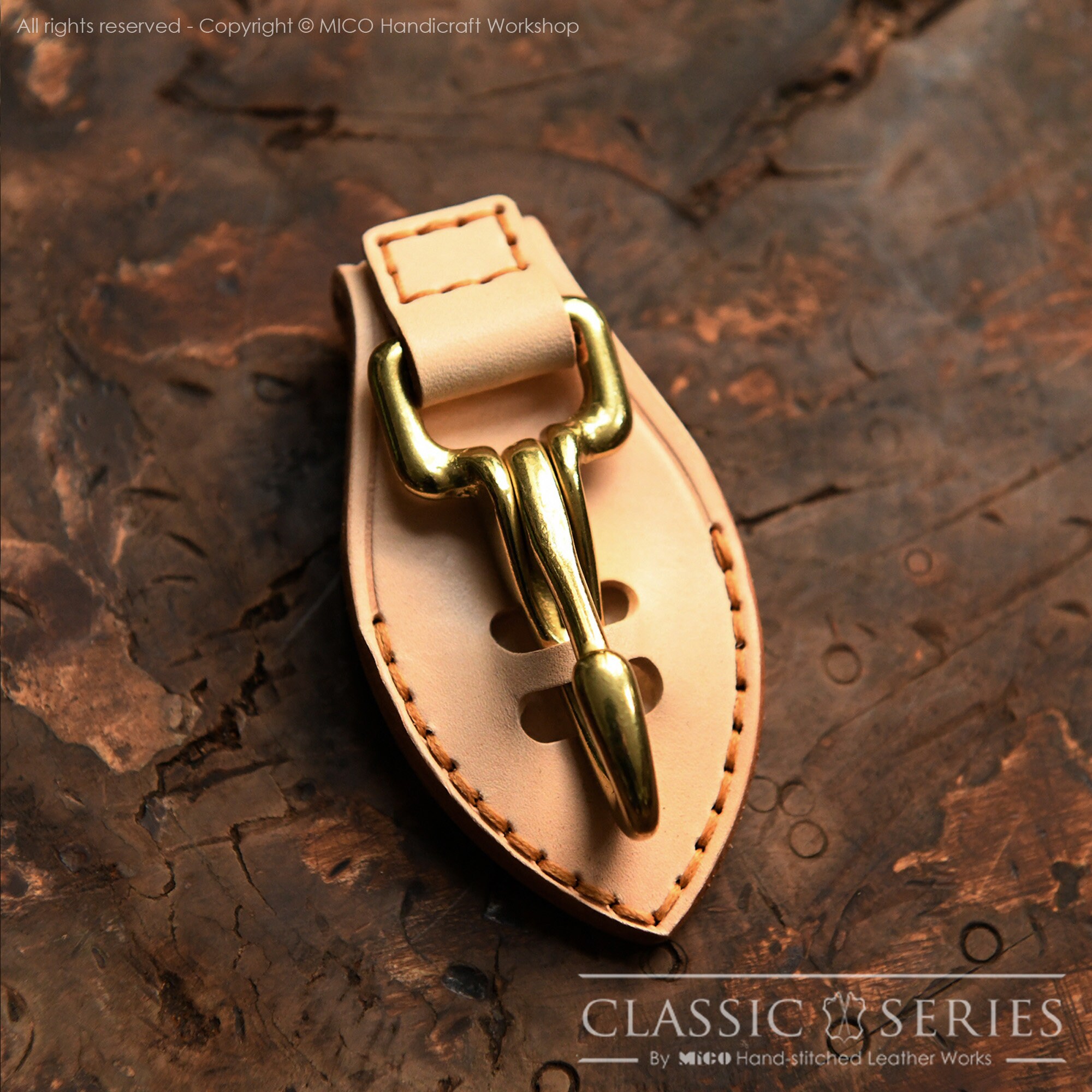 MICO Handicraft Hand-stitched Cowhide Leather Anti-lost Keychain Work ...