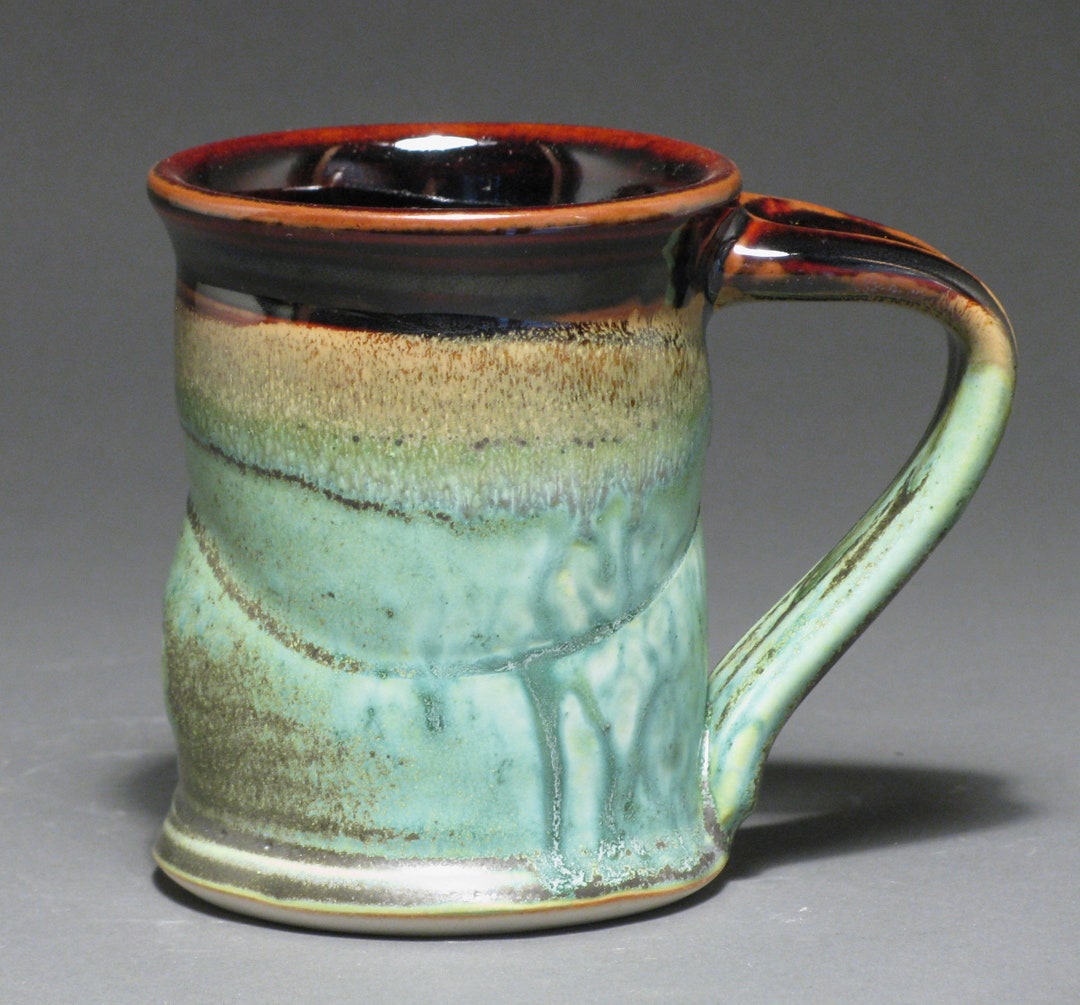 Matte Green Cylindrical Mug - Etsy