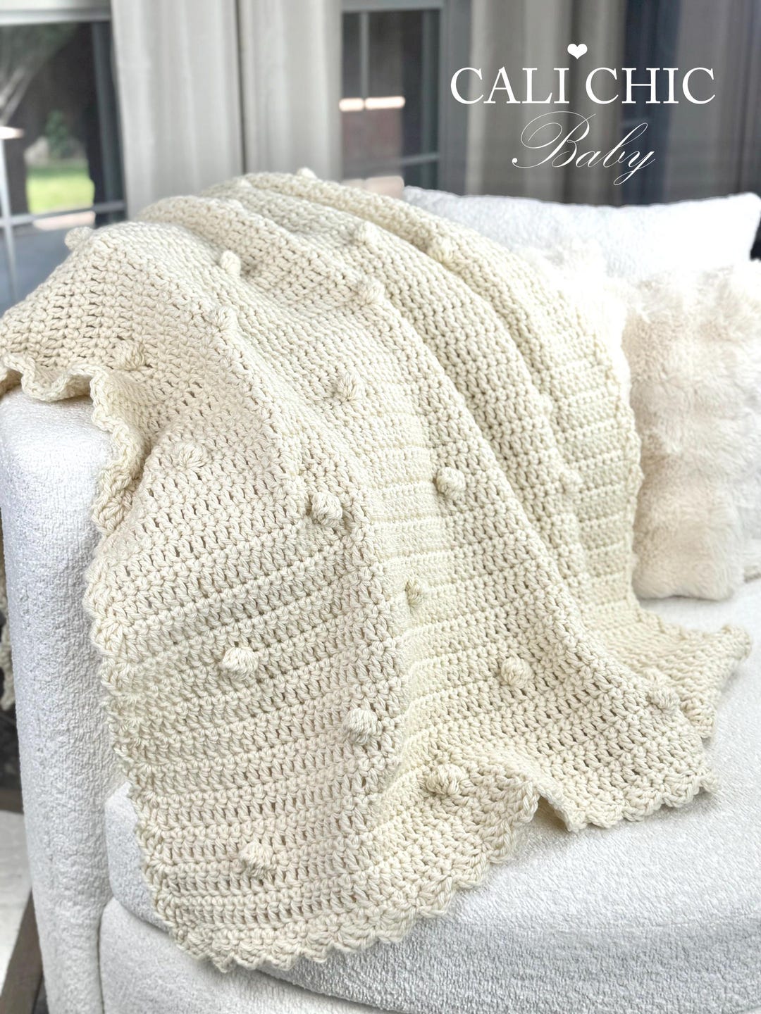 Latte Bobble Crochet Blanket Pattern: Throw & Baby Size (PDF Pattern ...