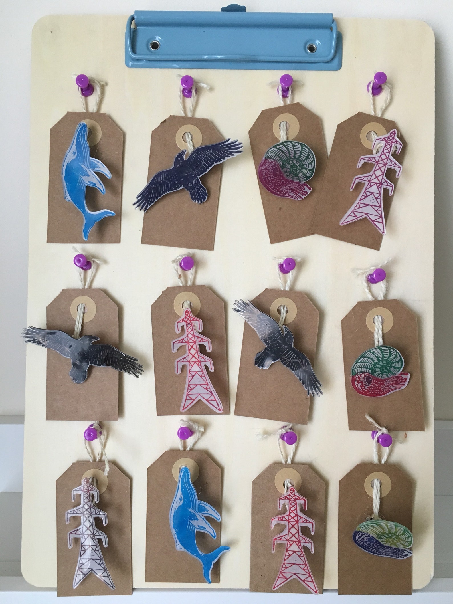 Hand Printed Raven Brooch / Badge - Etsy