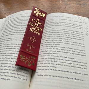 A Court of Thorns and Roses Leather Book Spine Bookmark | Officially ...