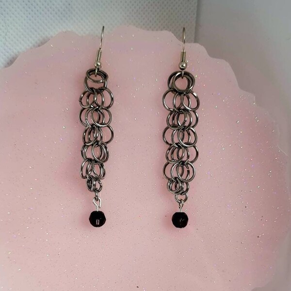 Chain Mail Earrings - Etsy