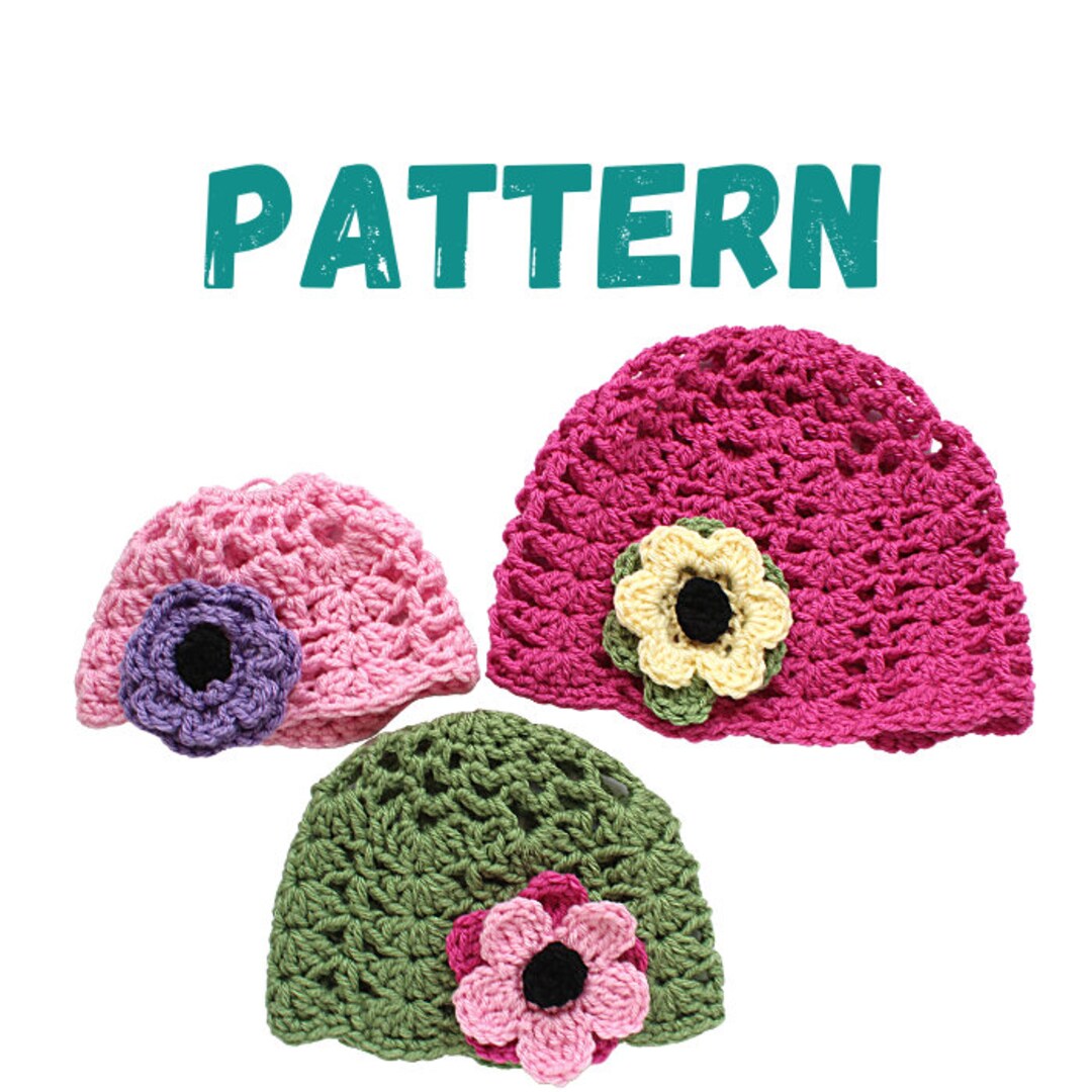 Vintage-inspired Crochet Blooming Beanie - Easy Pattern for a Beanie ...