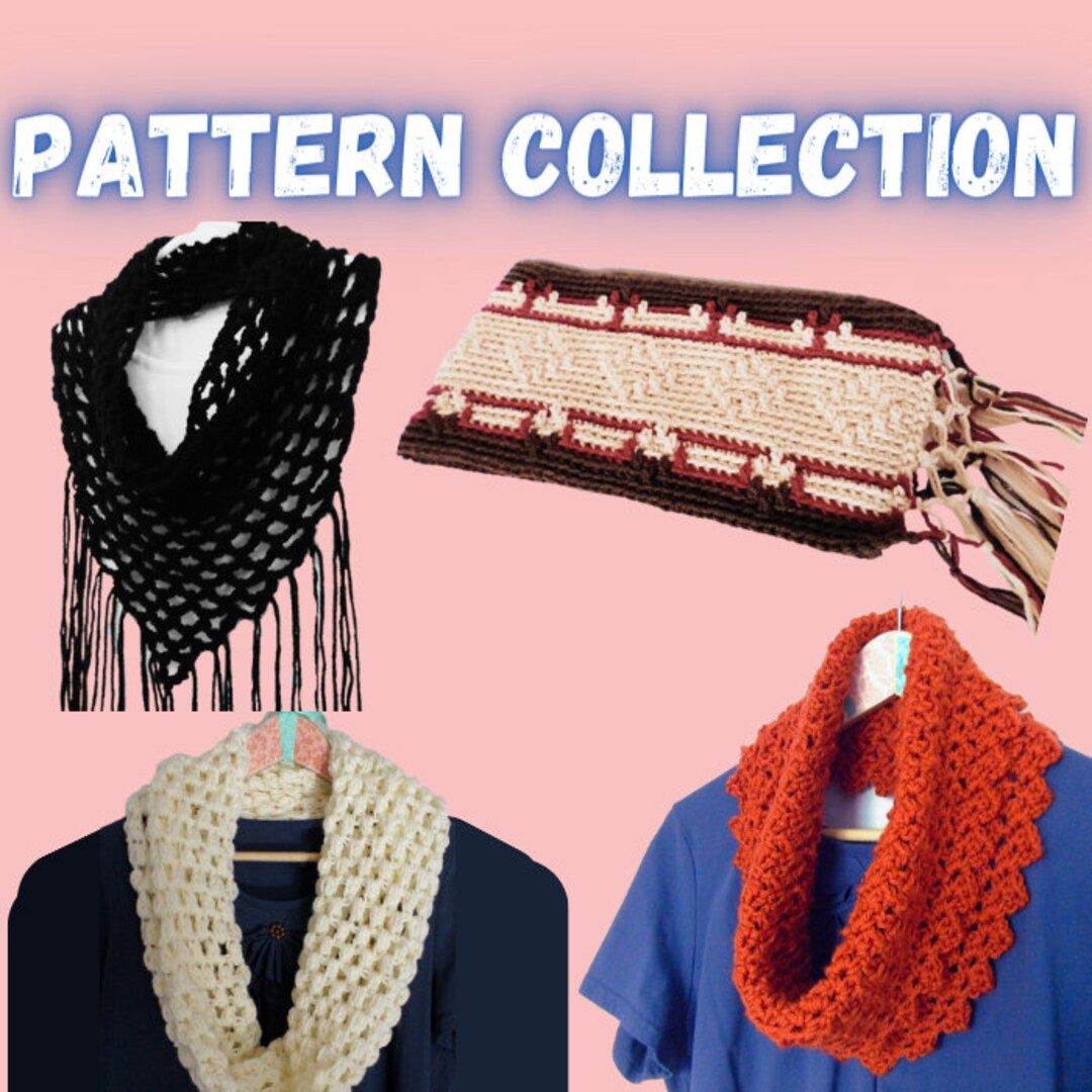 Scarf Collection Easy CROCHET PATTERNS - Etsy