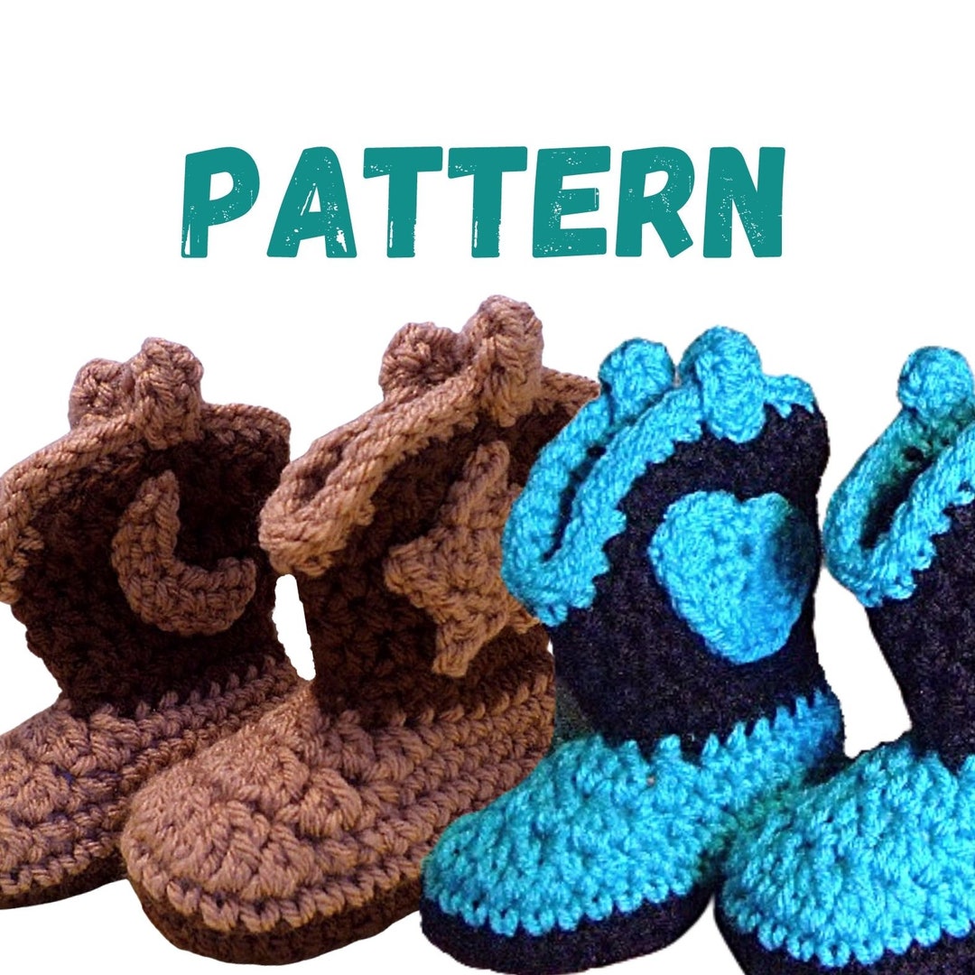 Cuddly Cowboy Boots Crochet Pattern for Babies - Etsy