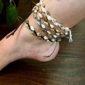 Handmade Anklet With Gorgeous Genuine Seashells - Adjustable Sizing - Etsy