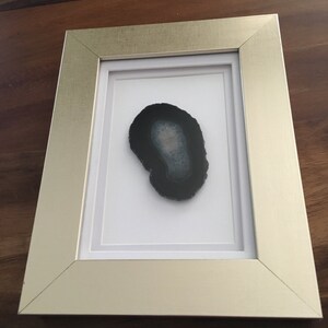 Black Agate Framed Geode Slice - Etsy