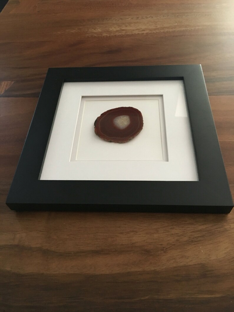 Red Agate Framed Geode Slice - Etsy