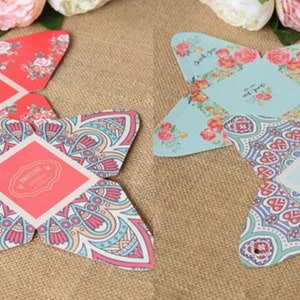 48pcs Trigonal Pyramidal Shape Boxes Baby Shower Bridel Shower Wedding ...