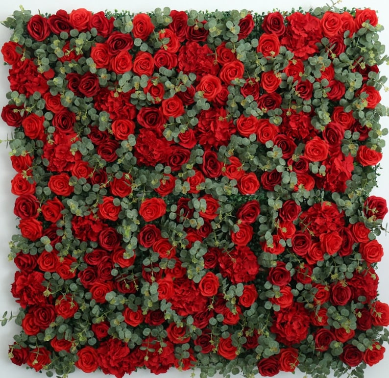 Red Flower Wall for Wedding Backdrop Arrangement Decor Special Event ...