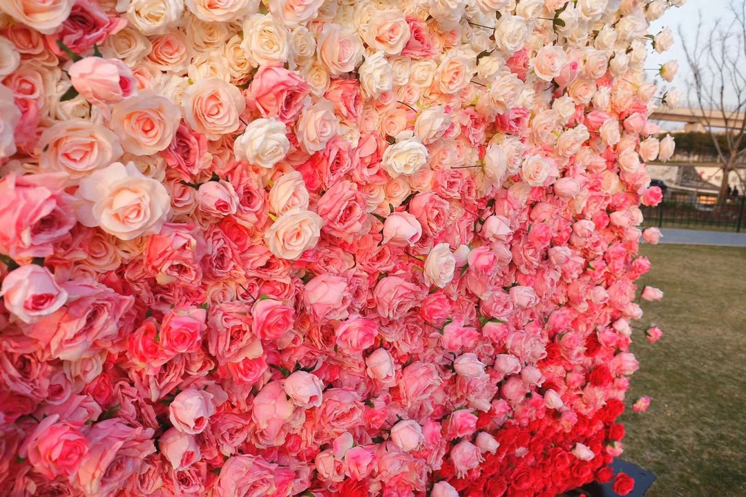 New Design Gradul Colour Flower Wall for Wedding Arrangement - Etsy
