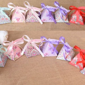 48pcs Trigonal Pyramidal Shape Boxes Baby Shower Bridel Shower Wedding ...