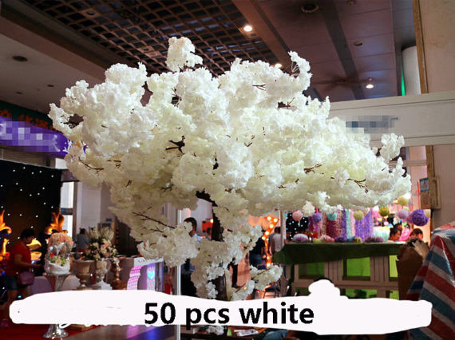 High Quality 5 Stems Length 100cm/39.37" Artificial Simulation Silk ...