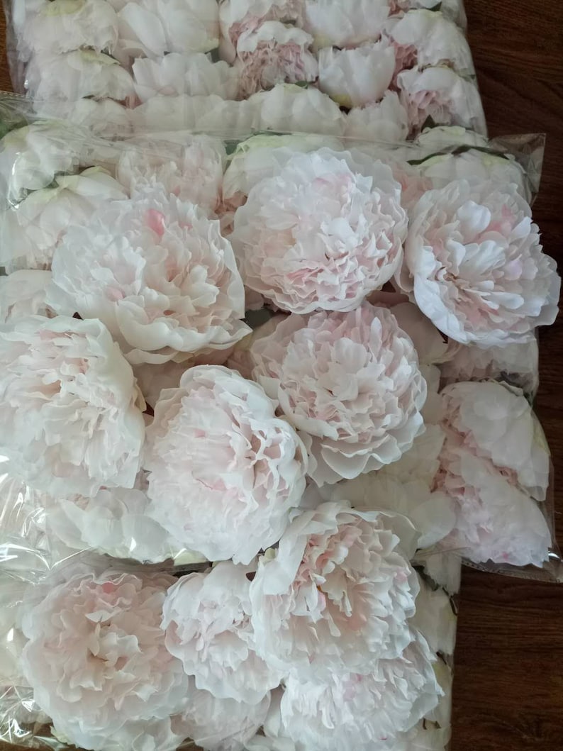 100 Heads Baby Pink Wedding Peony Flower Diam.10cm Artificial - Etsy