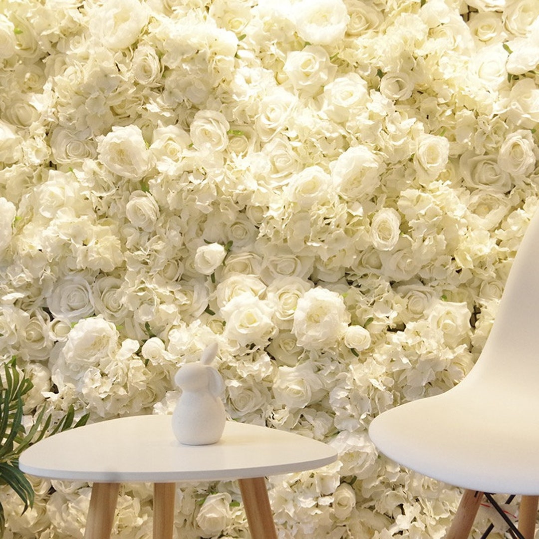 3D White Wedding Flower Wall Photography Backdrop Special Event Party ...
