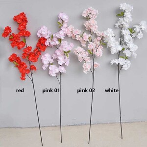 5 Stems Sakura Spring Flowers Length 101cm/39.8 Artificial Simulation ...
