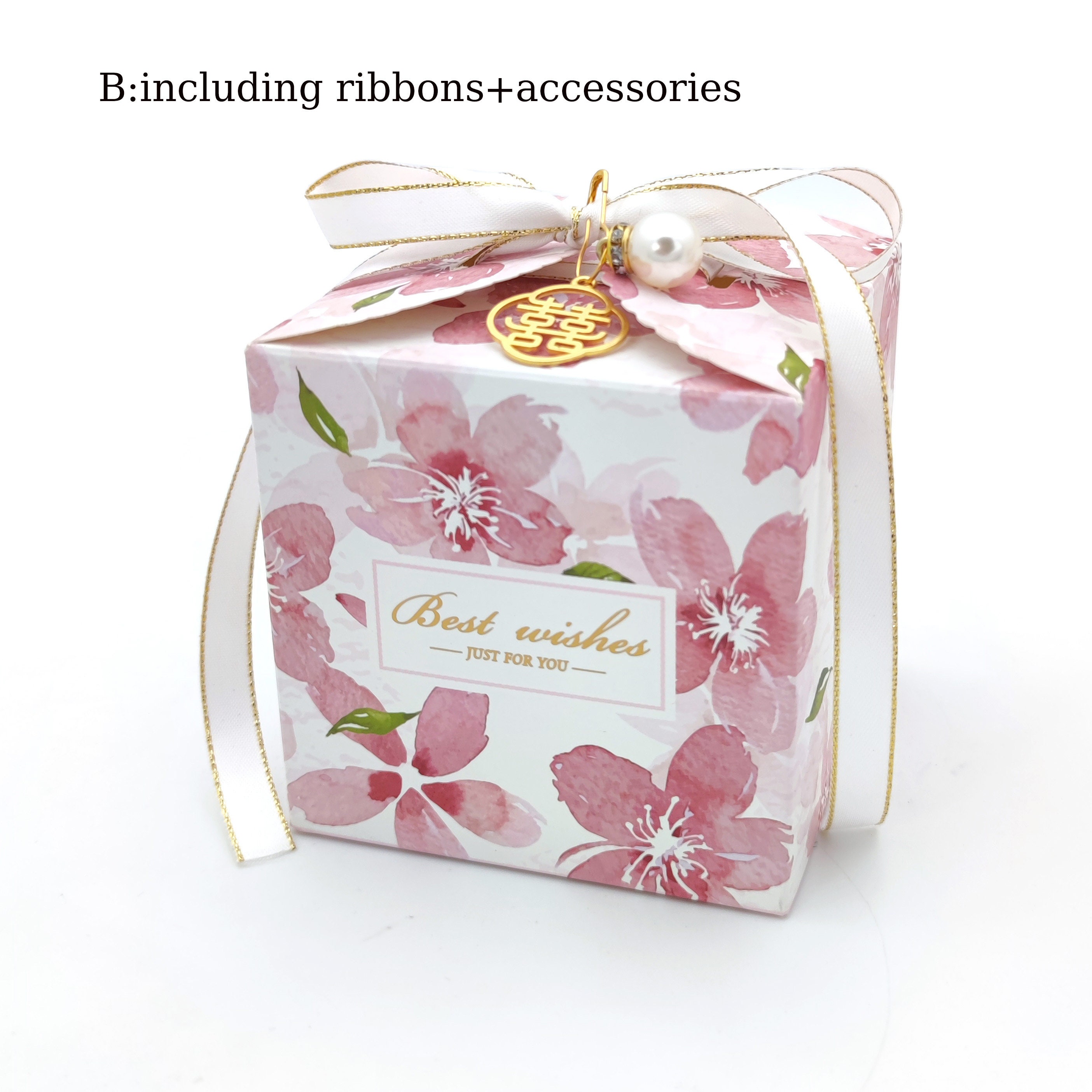 50pcs Pink Sakura Flower Boxes Party Supplier Candy Boxes Japanese ...