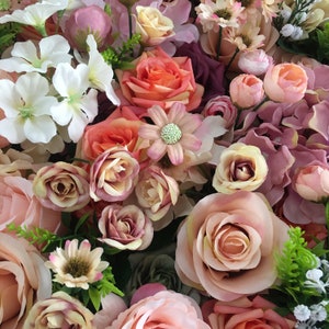 Romantic Fake Flower Wall for Wedding Photography Backdrop Simulation ...