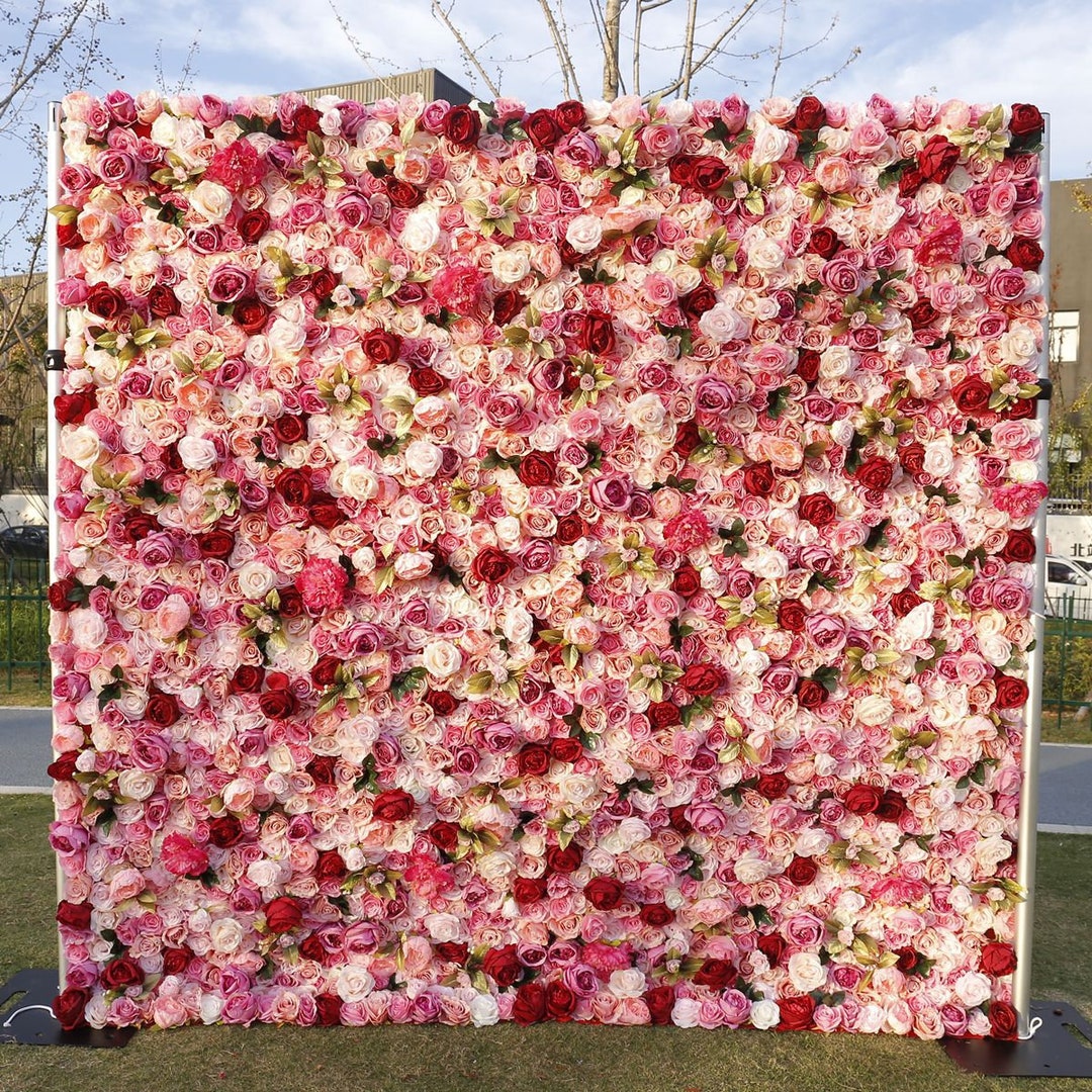Popular Floral Wall for Wedding Arrangement Fake Flower Wall Backdrop ...